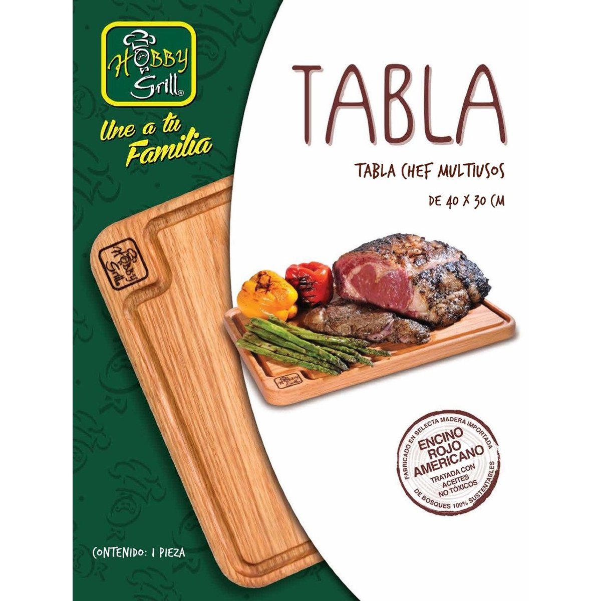 Tabla chef multiusos gourmet marca hobby grill