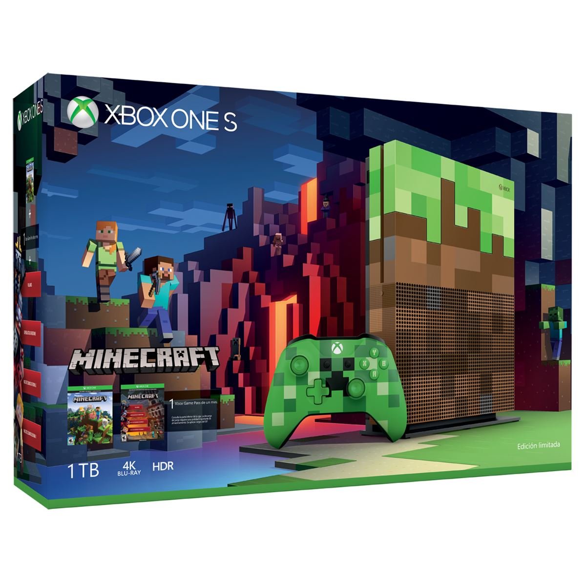 Consola xbox one s 1tb minecraft limited edition