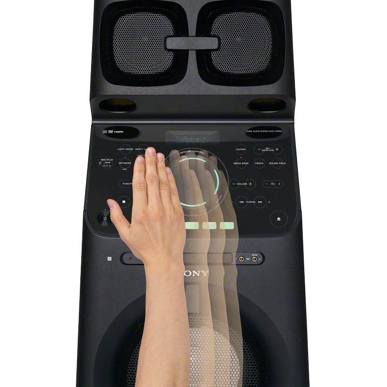 Bocina sony muteki v90 bluetooth gestos dj karaoke y luces