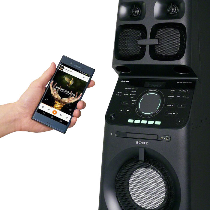 Bocina sony muteki v90 bluetooth gestos dj karaoke y luces