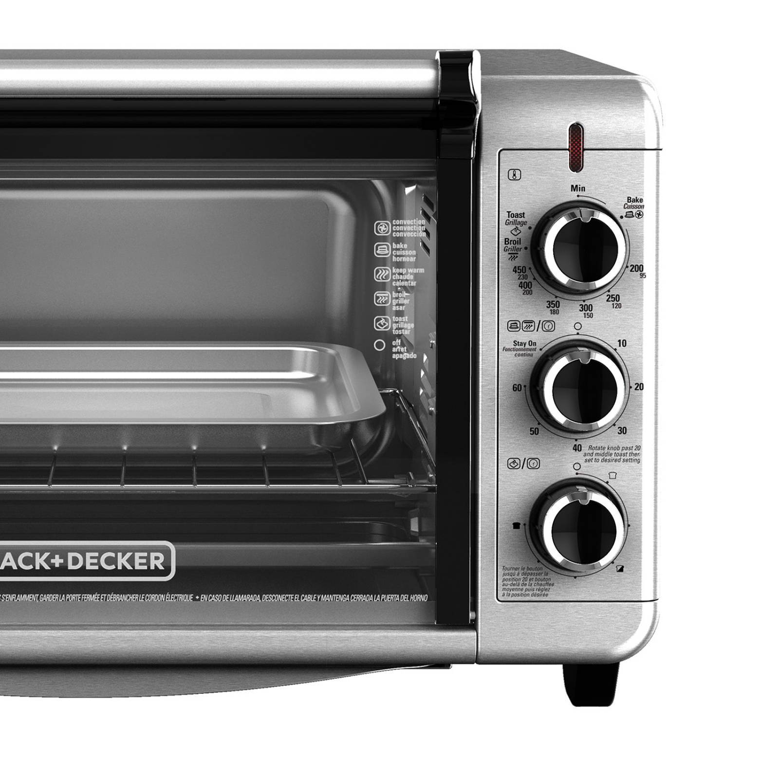 Horno electrico tostador de conveccion black & decker