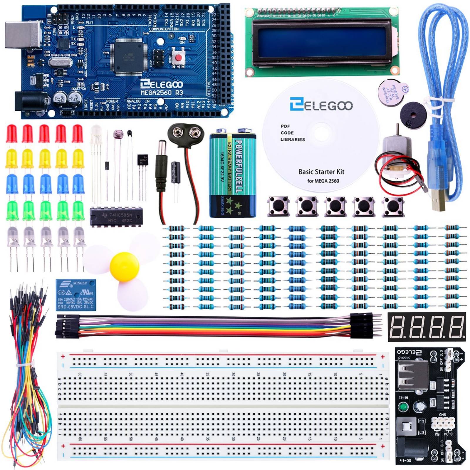 Elegoo mega 2560 r3 proyecto starter kit arduino mega2560 un