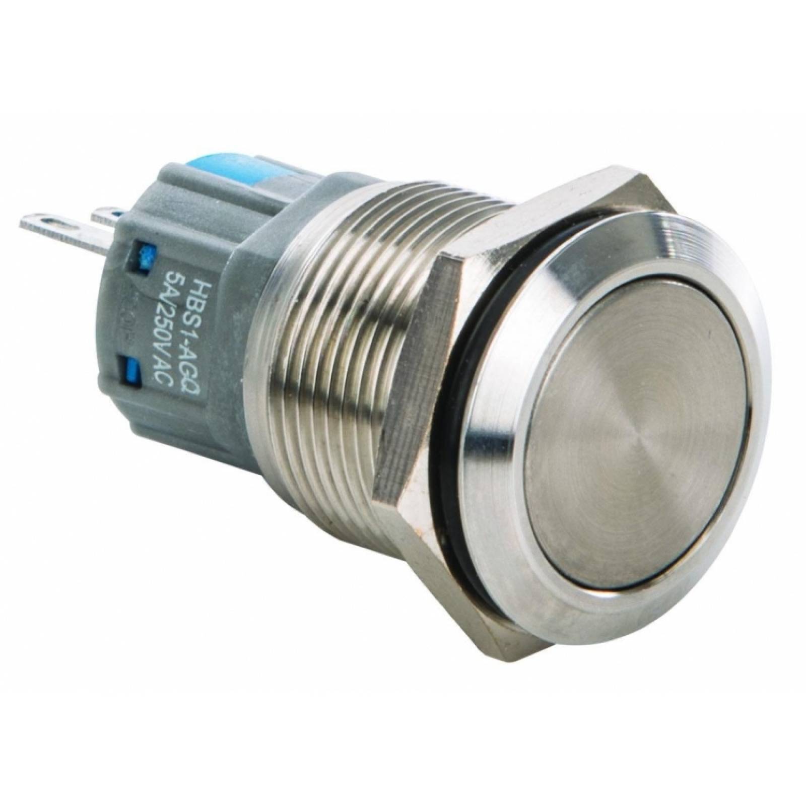 Switch de push, con bot?n redondo met?lico, normalmente abierto o ...